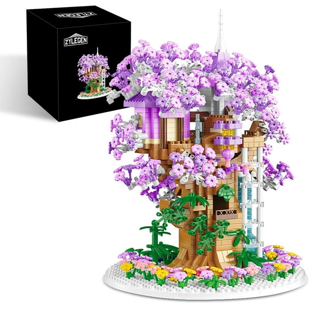 Cherry Blossom Tree House Building Kit with Light,Sakura Tree House ...
