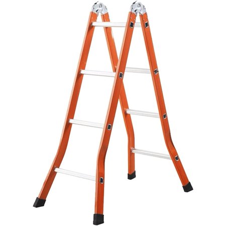 Step ladders Foldable Double Sided Folding 4 Step Ladder Adjustable ...