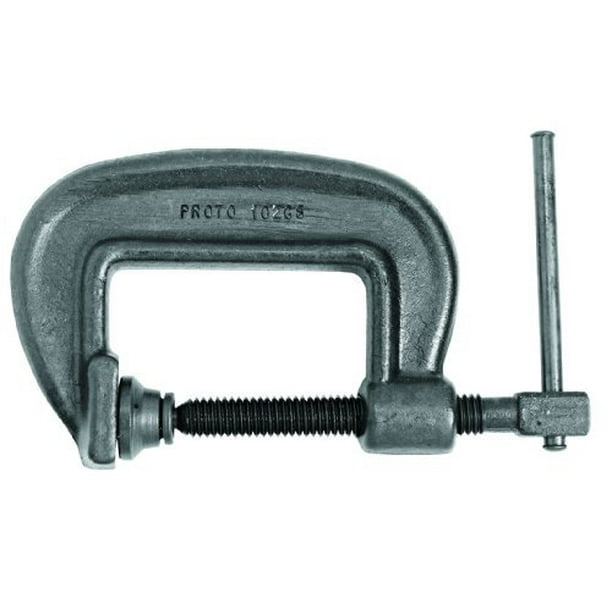 Proto Heavy Service Standard Screw C-Clamp, T-Handle, 1 3/4" Dep, EA ...