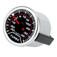 Universal Turbo Boost Gauge Vacuum Pressure Meter 35PSI Smoke Tint Lens ...