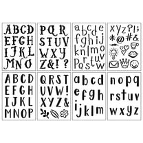 2.5" Round Script Alphabet Stencils by Craft Smart® - 64 designs ...