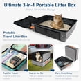 17.7''x 13.5''x 13.7" Travel Litter Box for Cats, Collapsible Cat ...