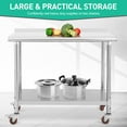Stainless Steel Work Table, Food Prep Stainless Steel Table, Metal ...
