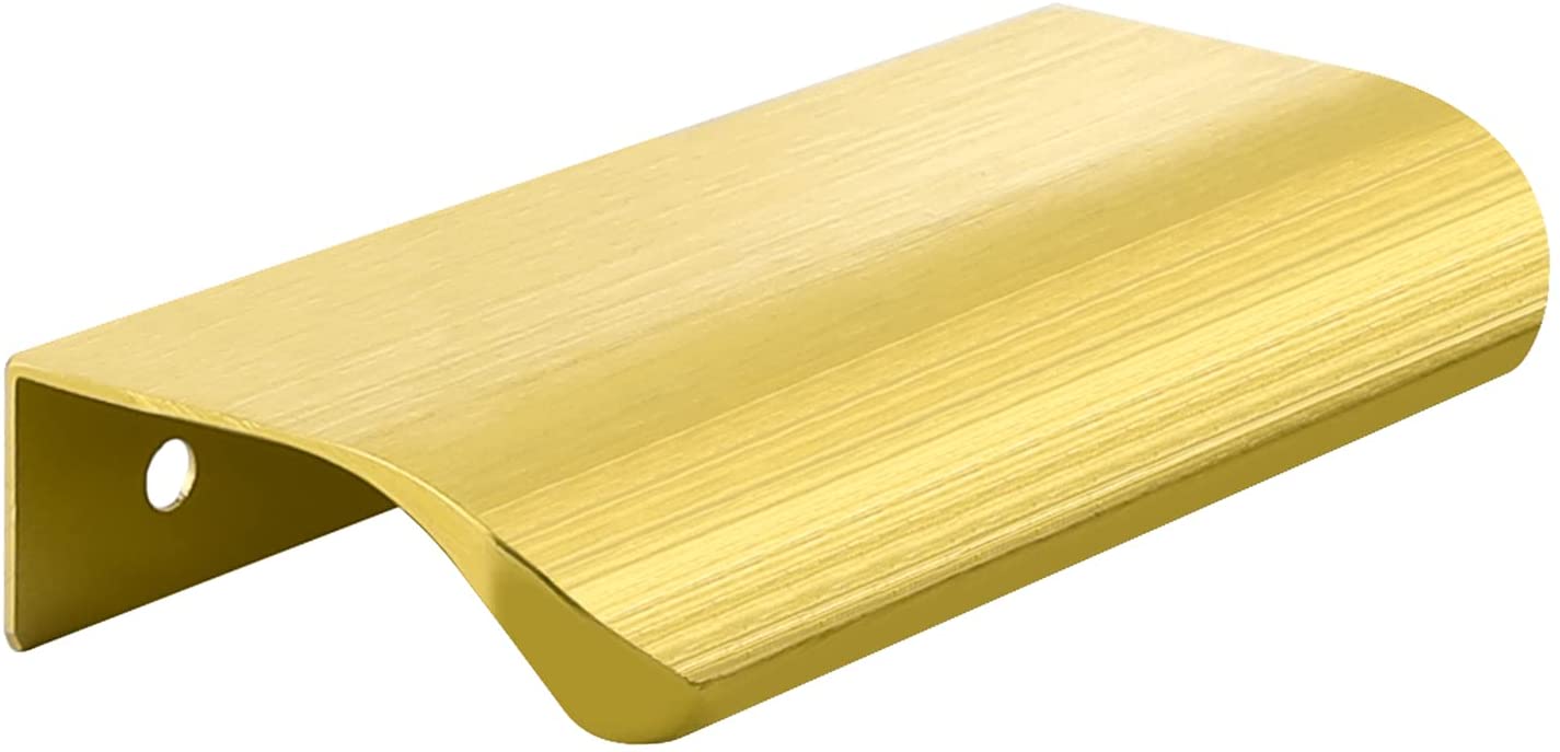 Goldenwarm 10 Pack Brushed Brass Dresser Pulls Kitchen Cabinet Handles ...