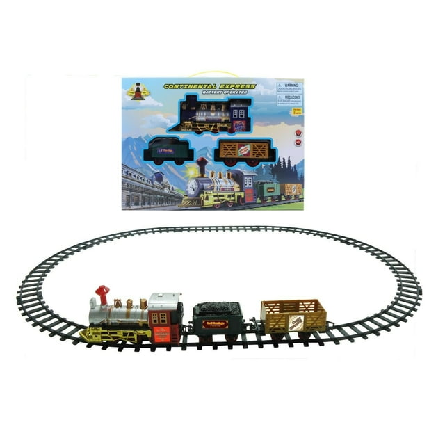 Express Train Set with Tracks Toy - Battery Operated Classic Train ...