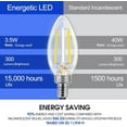Energetic E12 B10 LED Classic Candelabra Clear Light Bulb, 40 Watt ...