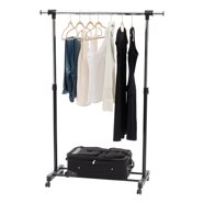 Telescopic Garment Rack, Premium Heavy Duty Movable Coat Hanger Clothes ...