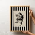 Affixzi Frog On Toilet Poster, Bathroom Wall Print, Vintage Poster ...