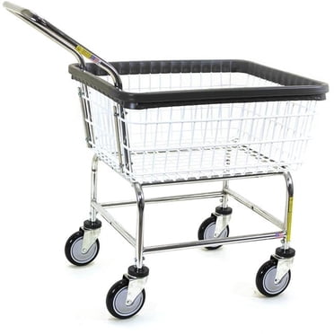 R&B Wire Products 200F Large Capacity Wire Frame Metal Laundry Cart ...