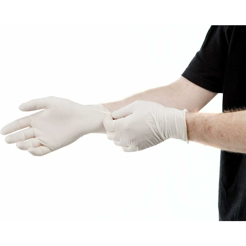 Paquete de 100 guantes desechables de nitrilo sintético sin polvo TUNC ...