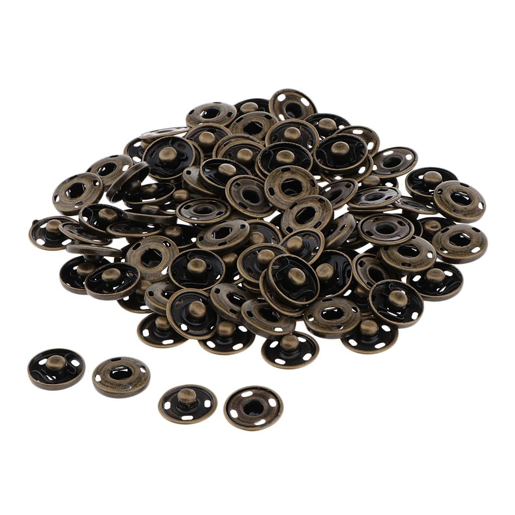 50Pcs Sew on Snaps Snap Fasteners Button Press Studs Sewing Garment 15 ...