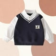 Antinious Boys Collar Versatile Fashion Long Sleeve School Uniform ...