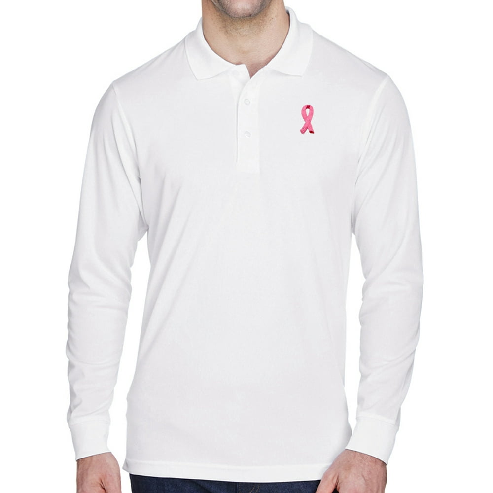 Buy Cool Shirts - Mens Breast Cancer Awareness Pink Ribbon Patch Long ...