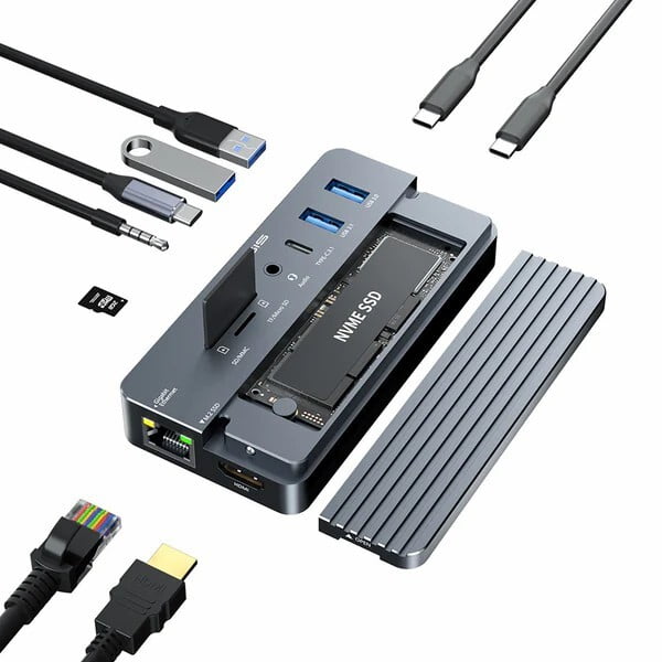 ACASIS Swappable High-Speed SSD Storage & 10-In-1 Hub, Docking Station ...