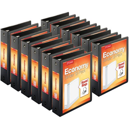 Cardinal Economy 3-Ring Binders, 3", Round Rings, Holds 625 Sheets, ClearVue Presentation View ...