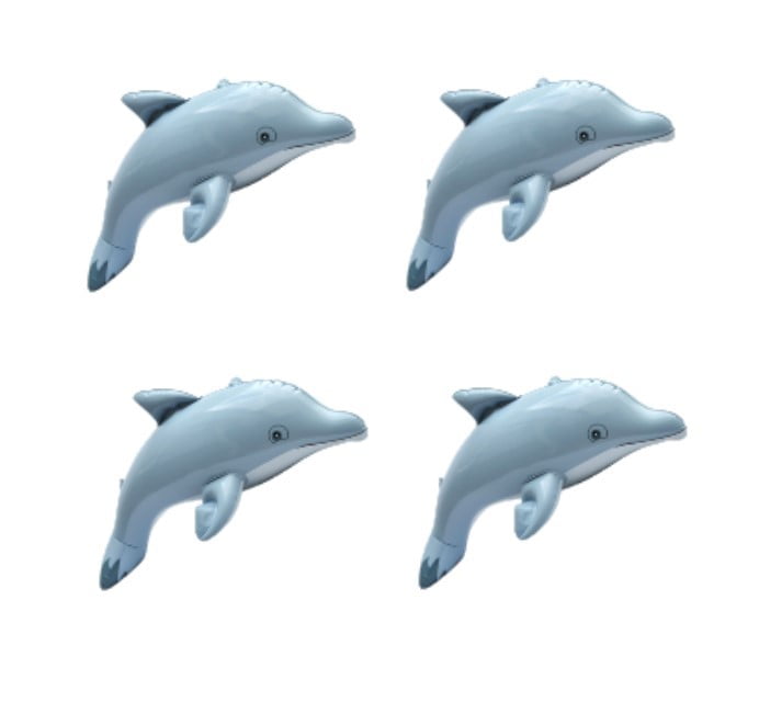 Jet Creations Inflatable Dolphin 4-Pack Play/Bath Toy - Walmart.com