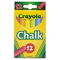 Crayola Nontoxic Anti-Dust Chalk, Low Dust White Chalk Sticks, 12 ...