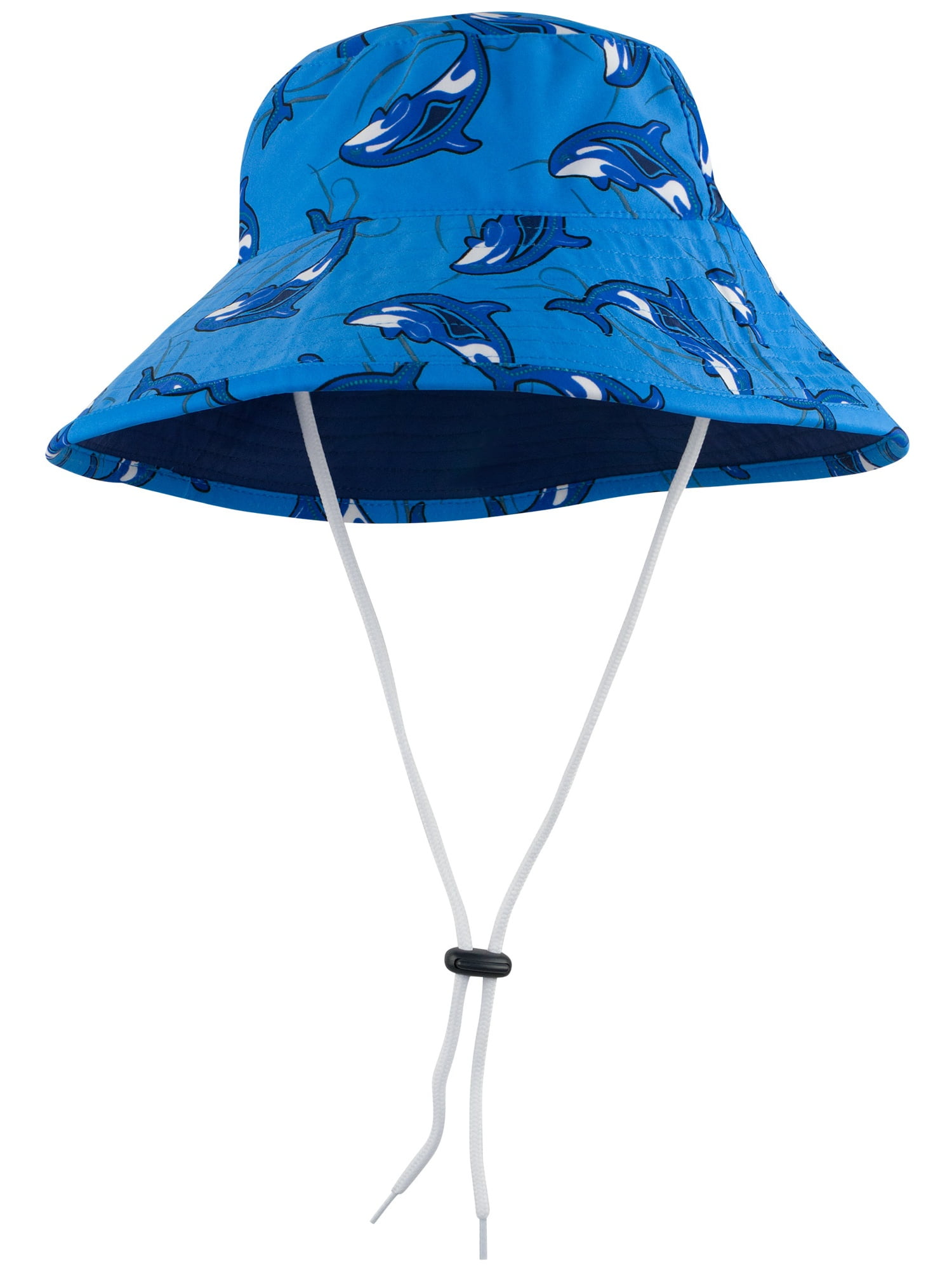 SunBusters Boys Reversible Bucket Hat (UPF 50+), Sky Orca, Small ...