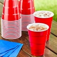 Great Value Disposable Plastic Party Cups, Red, 18 oz, Pack of 50 ...