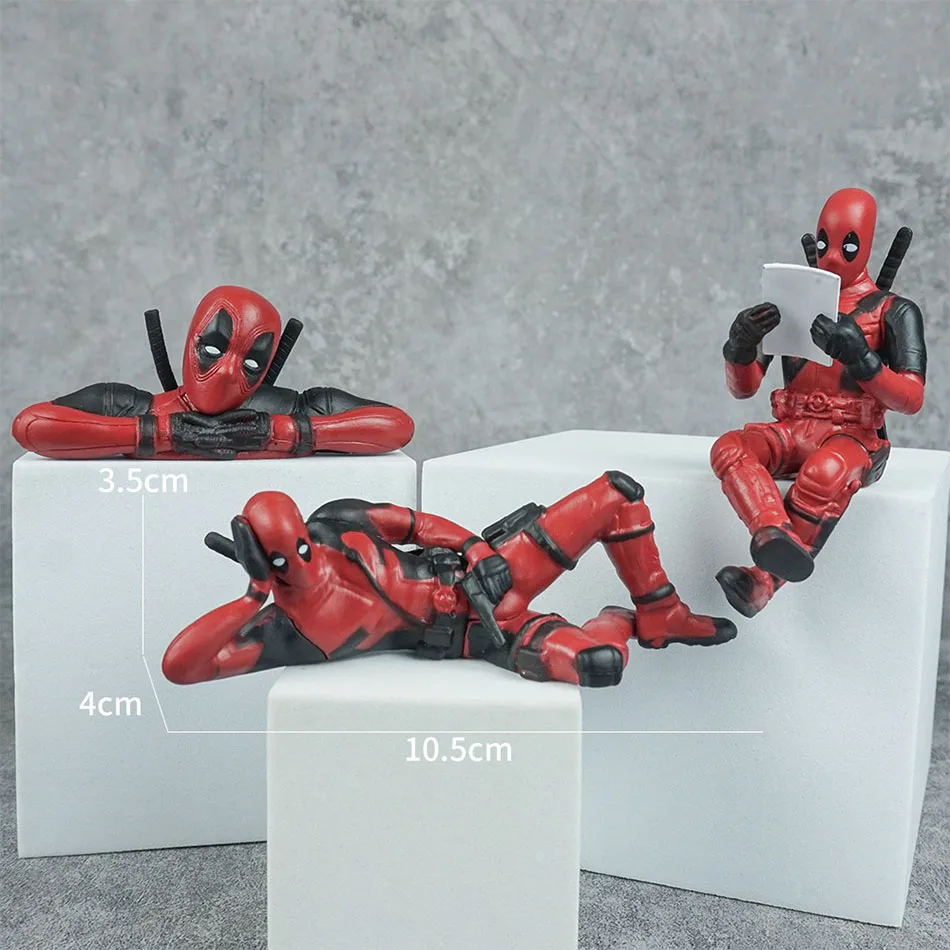 Figura de acción de Deadpool 2, modelo de postura sentada y tumbada ...