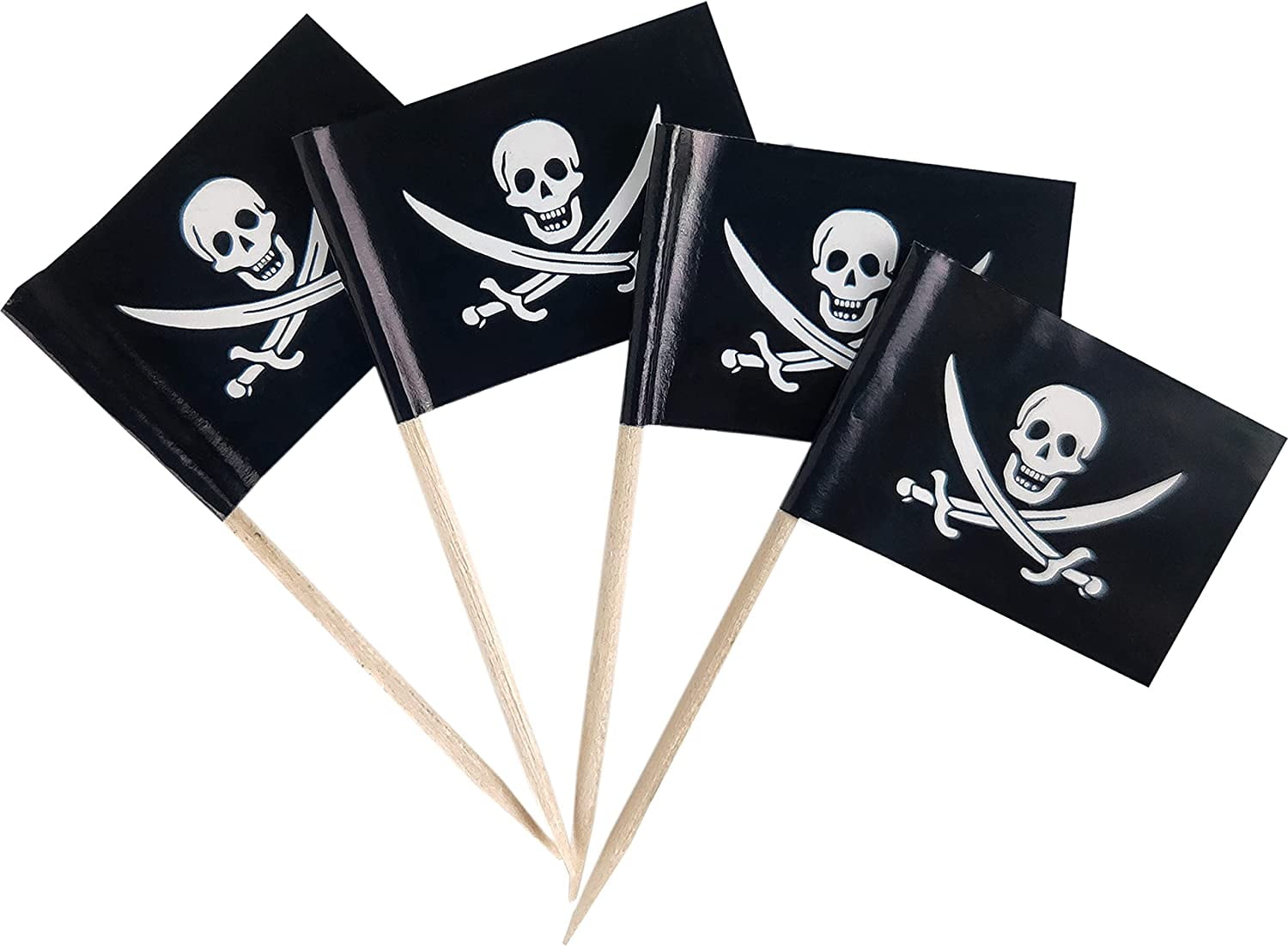 Pirate Jolly Roger Toothpick Flag Mini Small Pirate Cupcake Topper ...