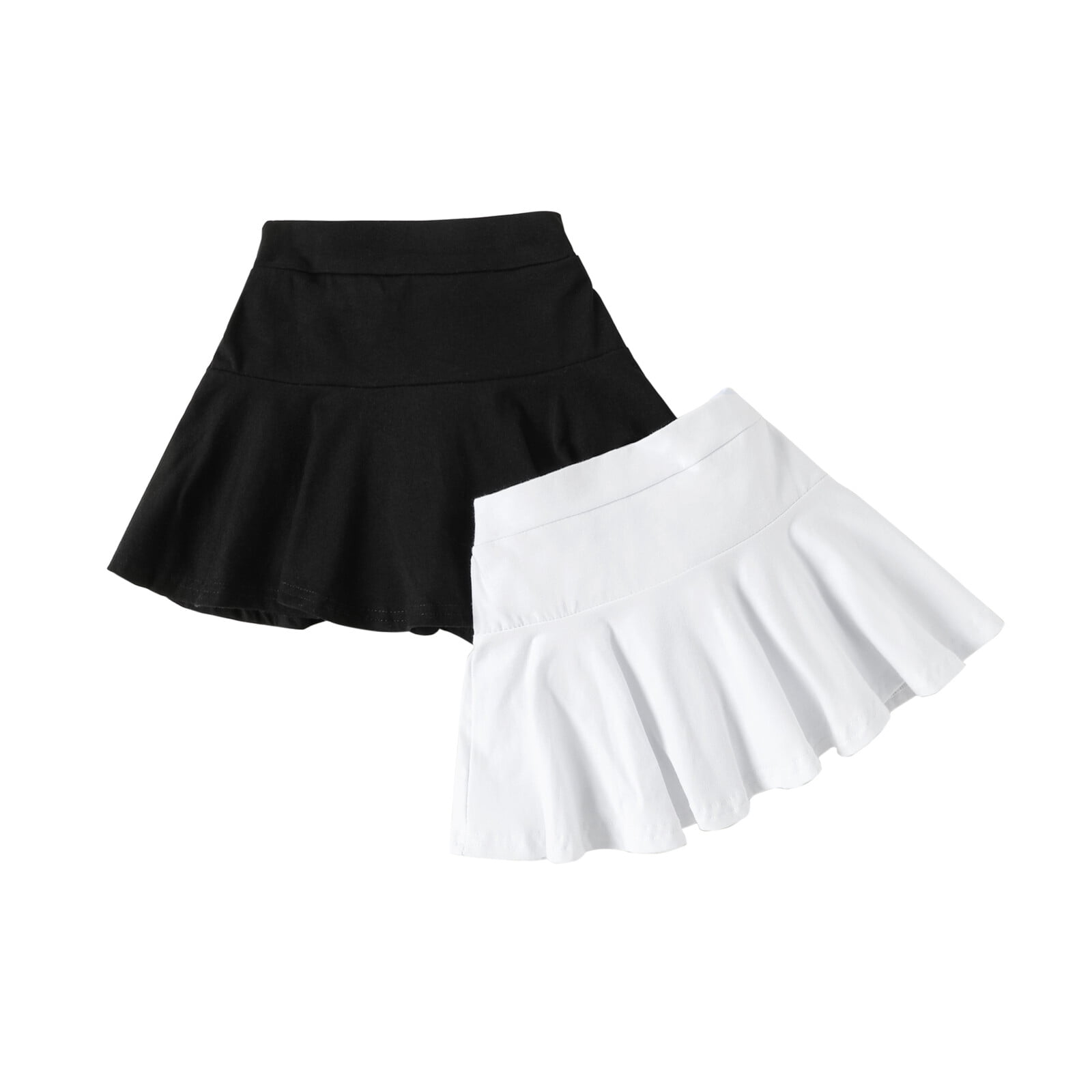 U·nikaka Toddler Baby Girl Skorts Flared Plain Pleated Skater Skirts ...