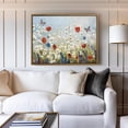 Affixzi Wildflower Field Wall Art, Red White Blue Butterfly Print ...