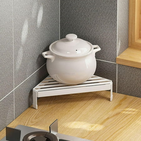 Triangle Pot Rack, Dish Strainers Caddy Organizer Shelf for Kitchen ...