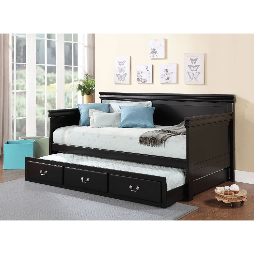 ARCTICSCORPION Twin Size Trundle Bed,Wooden Twin Size Trundle Bed with ...