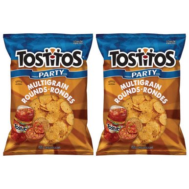 Tostitos Multigrain Rounds Tortilla Chip Party Size, 450g/15.9oz, 2 ...