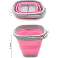 2.6L (0.68 Gallon) Super Mini Sqare Collapsible Plastic Bucket ...