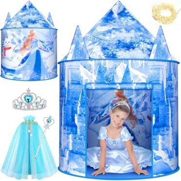 Princess Castle Play Tent Large Kids Play House with Star Lights Girls ...
