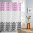 Bathroom Shower Curtain Geometric Chevron Striped Waterproof Shower ...