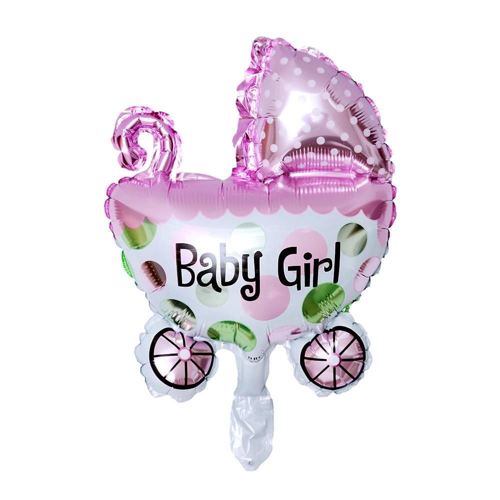 Foil Balloon Mini Baby Girl Buggy Mylar Helium Balloon Party Decor 17 ...