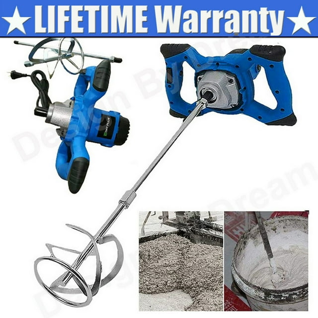 Bowoshen 2600W Electric Hand-Held Cement Mixer Stirring Tool with M14 ...