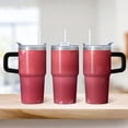 20oz Insulated Stainless Steel Tumbler with Handle and Straw, 360° Full ...