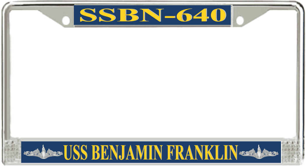 USS Benjamin Franklin SSBN-640 License Plate Frame - Walmart.com