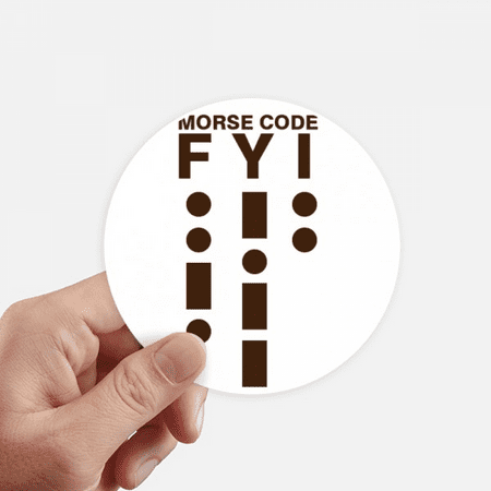 Morse Code Reference Points Lines Sticker Round Wall Suitcase Laptop ...