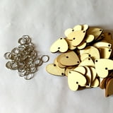 100 Pcs Signs Heart Shaped Wood Chips Plaque Calendar DIY - Walmart.com