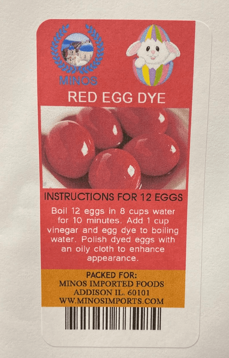 Egg Dye, Red (Minos) 1 pack - Walmart.com