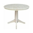 36" Round Dining Table with 12" Leaf - White - Walmart.com