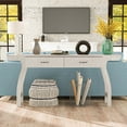 Furniture of America Hesse 2-Drawer Console Table, White Oak - Walmart.com
