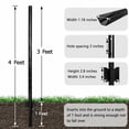 Fence Posts 4 Feet/5 Feet/7 Feet, Pack of 10, Metal Fence Poles U Post ...