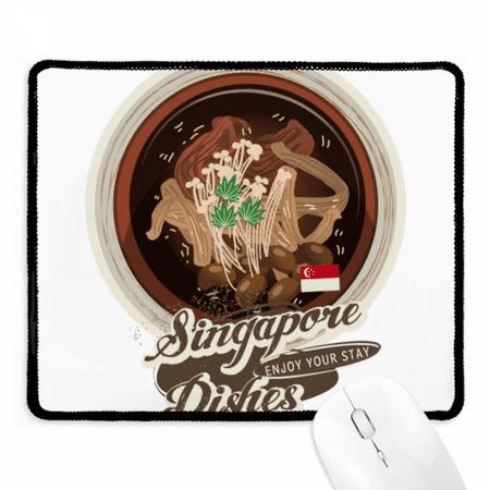 Traditional Singapore Bak Kut Teh Mousepad Stitched Edge Mat Rubber ...