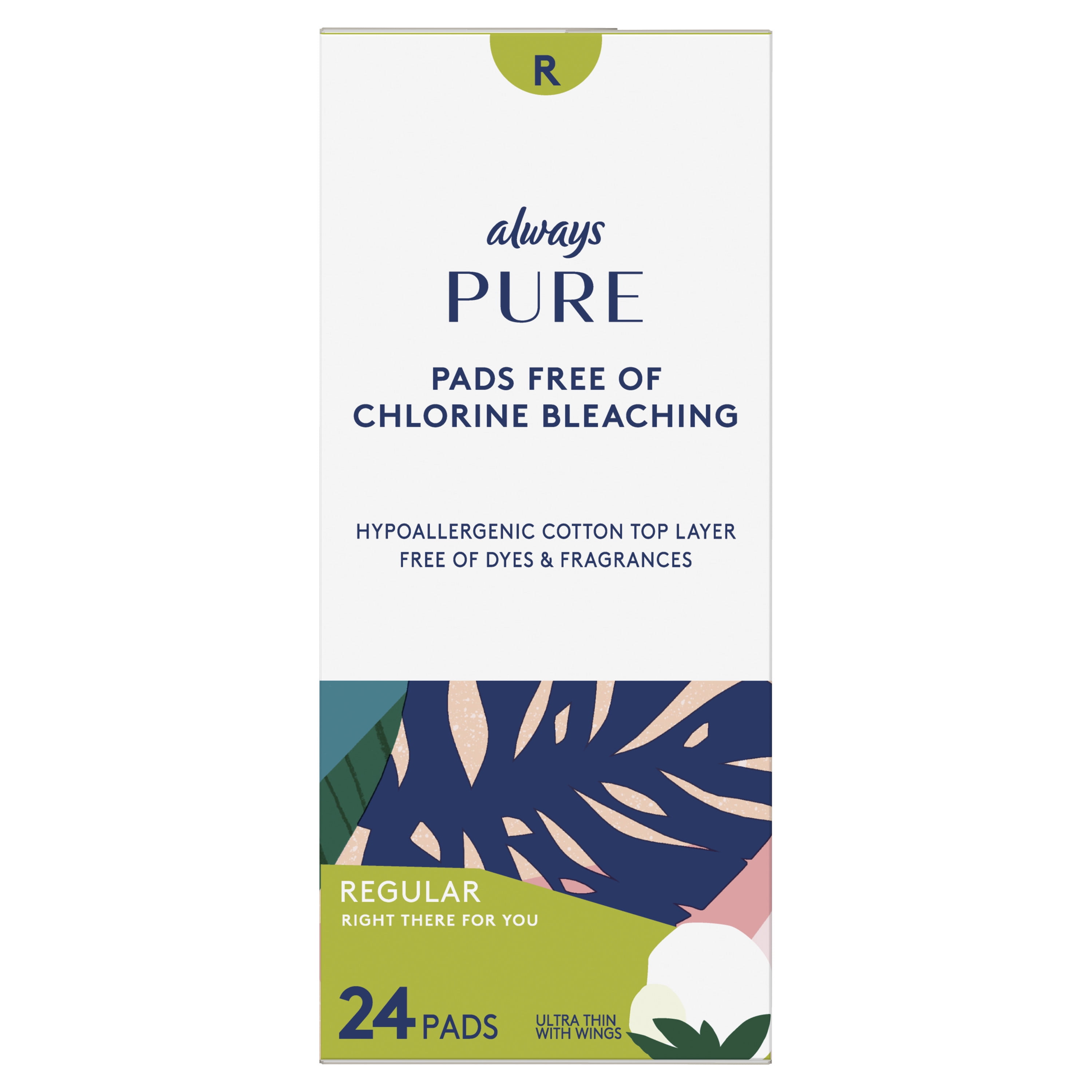 Always Pure Ultra Thin Regular Pads With Wings Unscented, 24 Count ...