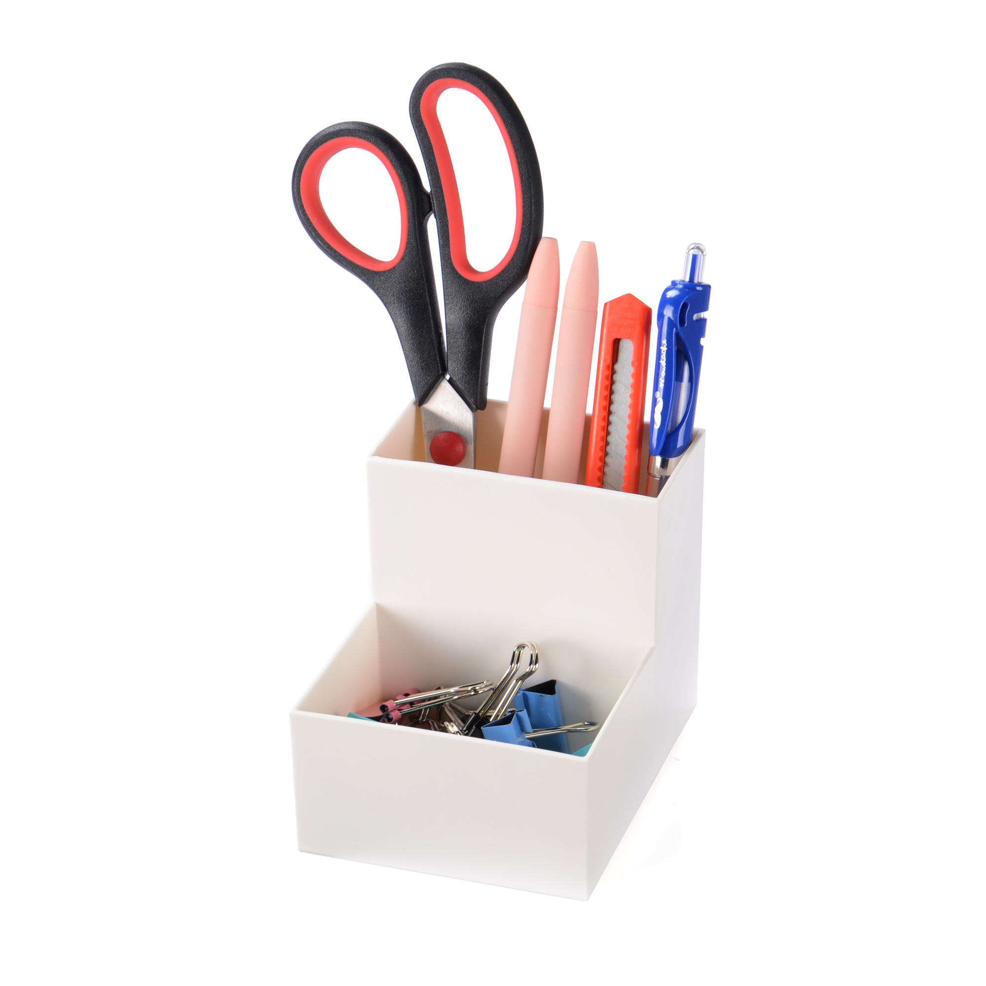 Desktop Caddy with 2 Compartments, Plastic, White | Walmart Canada