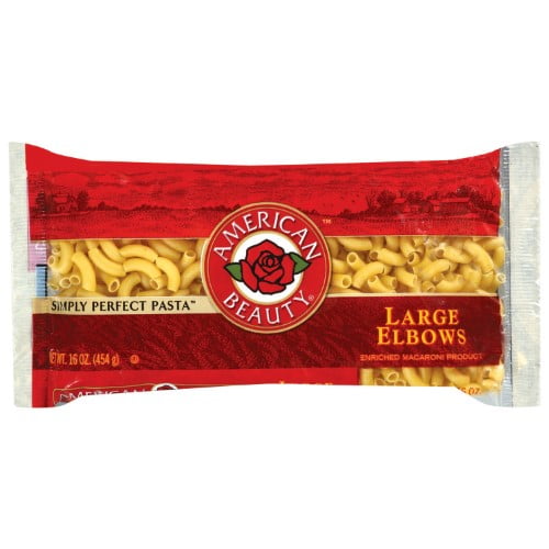 American Beauty Large Elbows Macaroni Pasta, 16-Ounce Bag (Pack of 2 ...