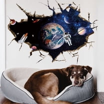 Astronaut Wall Stickers Planet Space Walk Spaceship DIY Art Vinyl ...