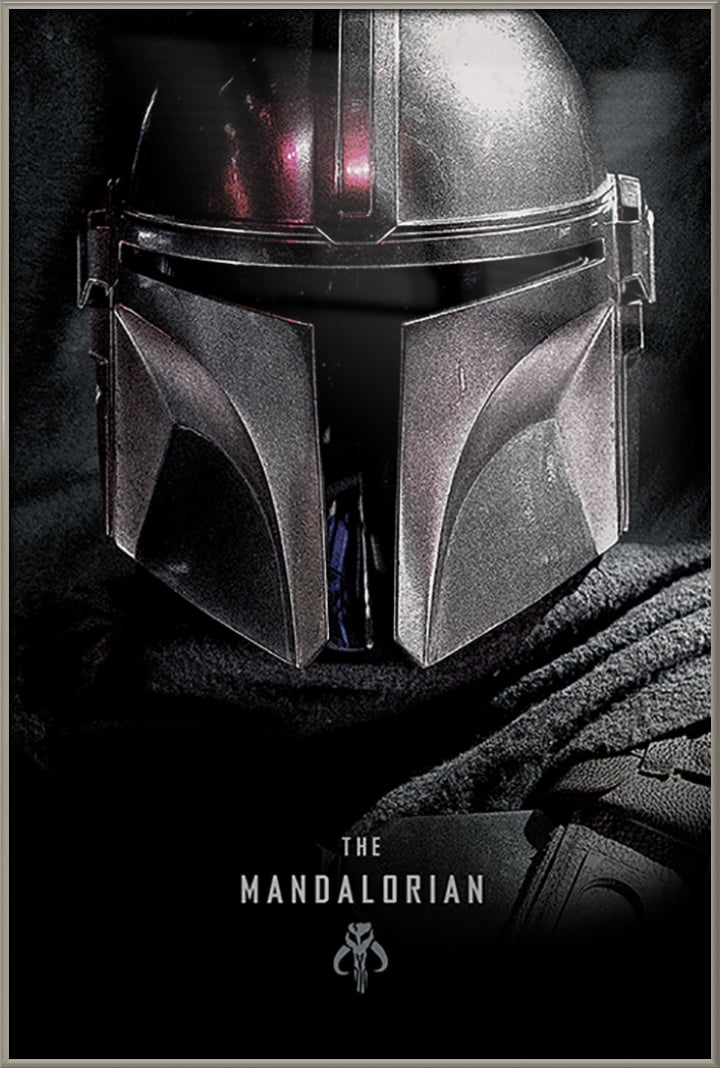 Star Wars: The Mandalorian - Framed TV Show Poster (Helmet) (Size: 24 ...