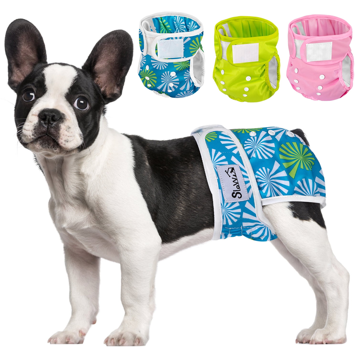 AUTOWT Washable Female Dog Diapers, 3 Pack No Leak Comfortable Doggie ...